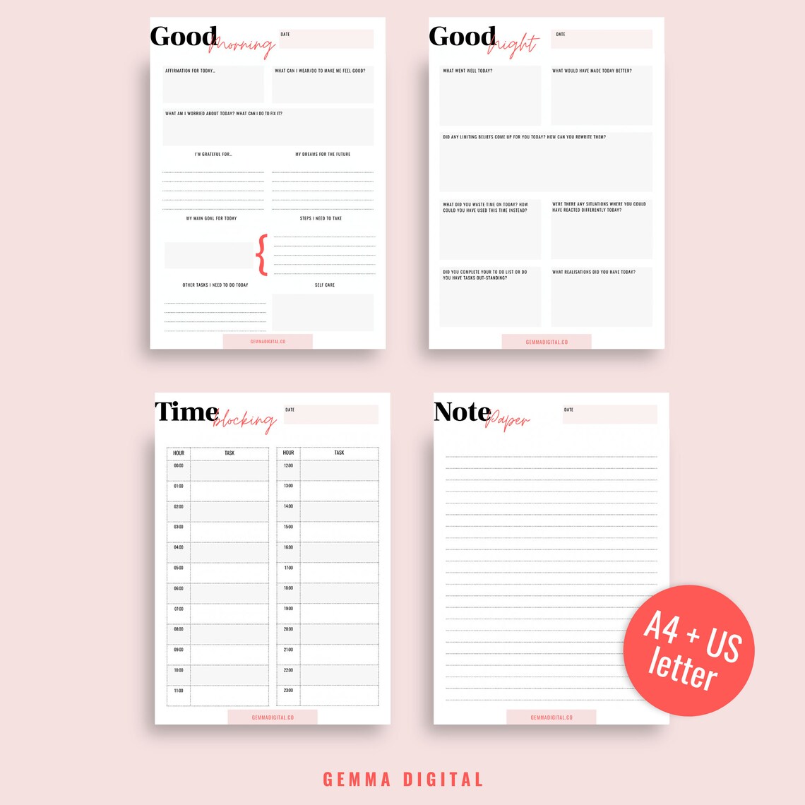 Daily Routine Printables, Morning Routine Printable, Evening Routine ...