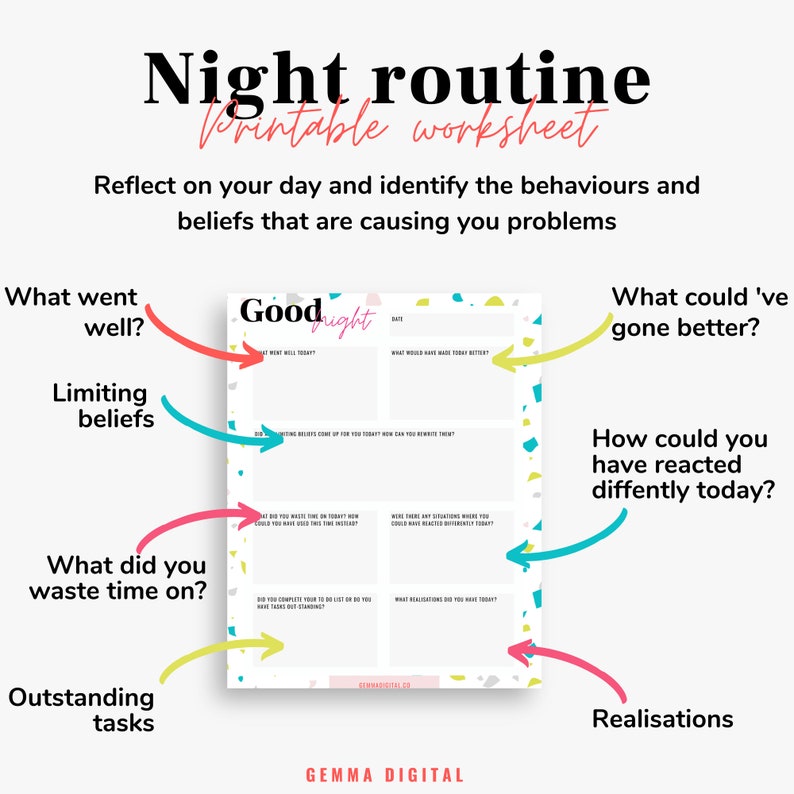 Daily Routine Printables, Morning Routine Printable, Evening Routine ...