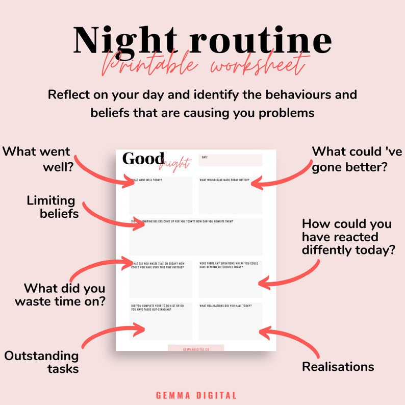 Daily Routine Printables, Morning Routine Printable, Evening Routine ...