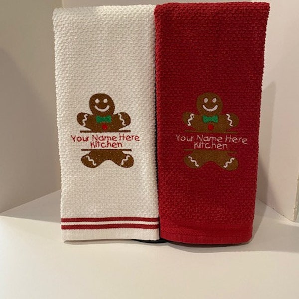 Gingerbread Kitchen Towel - Etsy