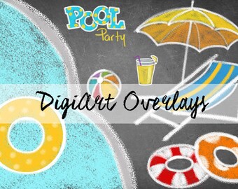 Pool Party Overlay - Etsy