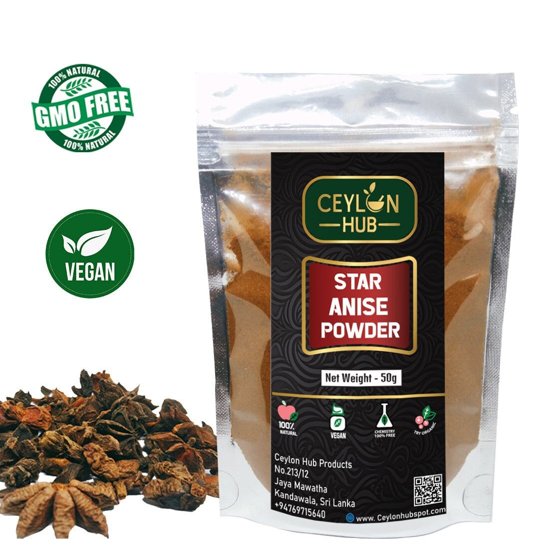 Anise Star Powder Spices Ground Organic Phool Verum Illicium Premium ...