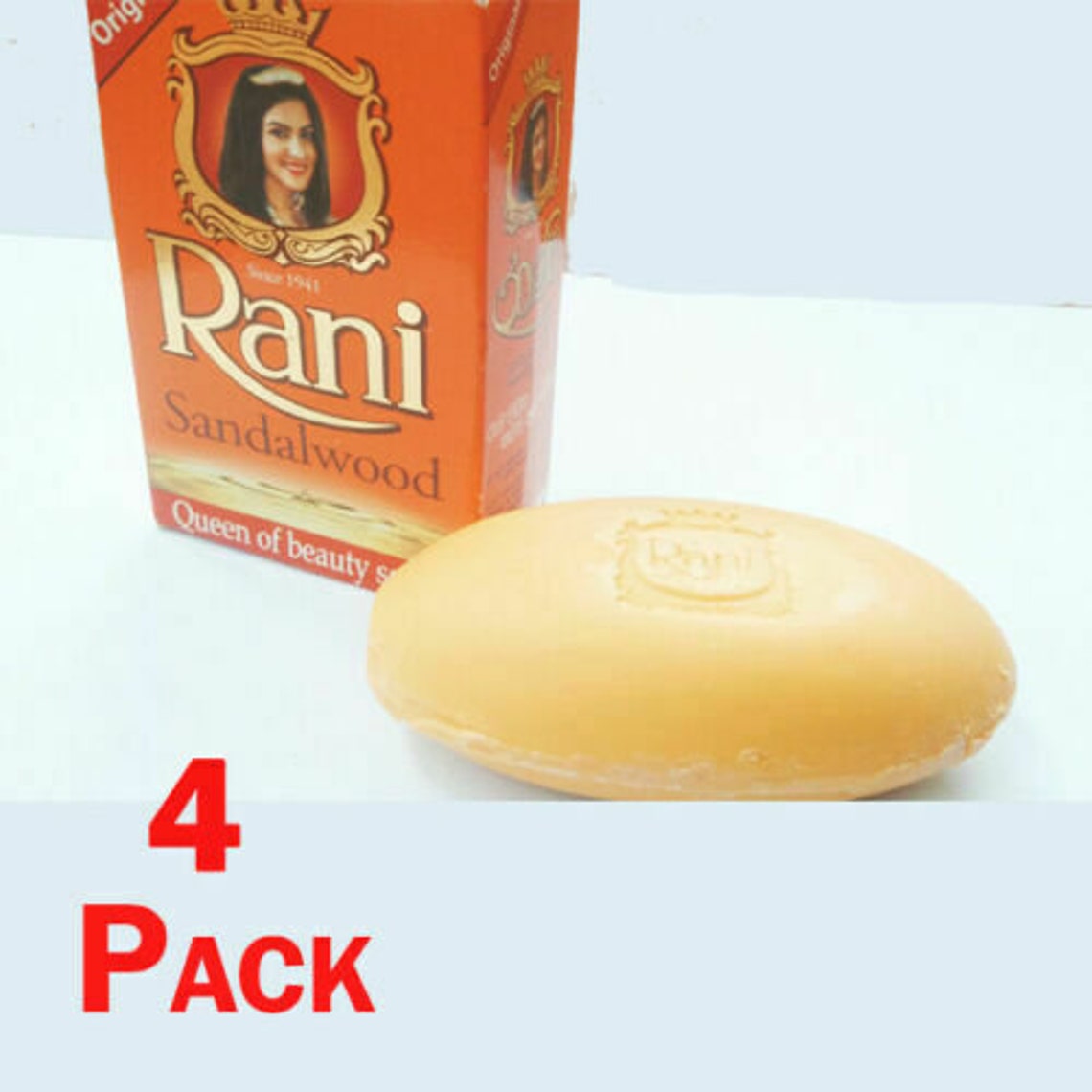 4 X 90g Sandal Rani Ayurveda Soap Bar Red Sandalwood Honey Soap Pure ...