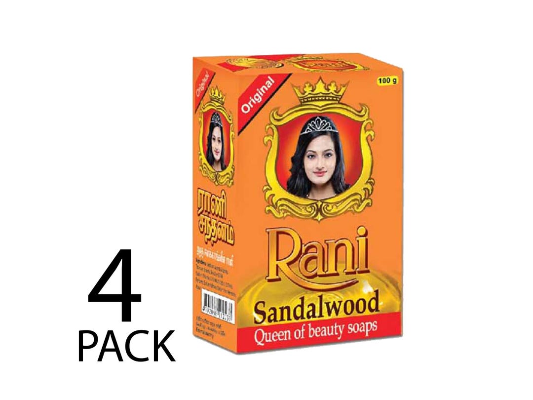 4 X 90g Sandal Rani Ayurveda Soap Bar Red Sandalwood Honey Soap Pure ...