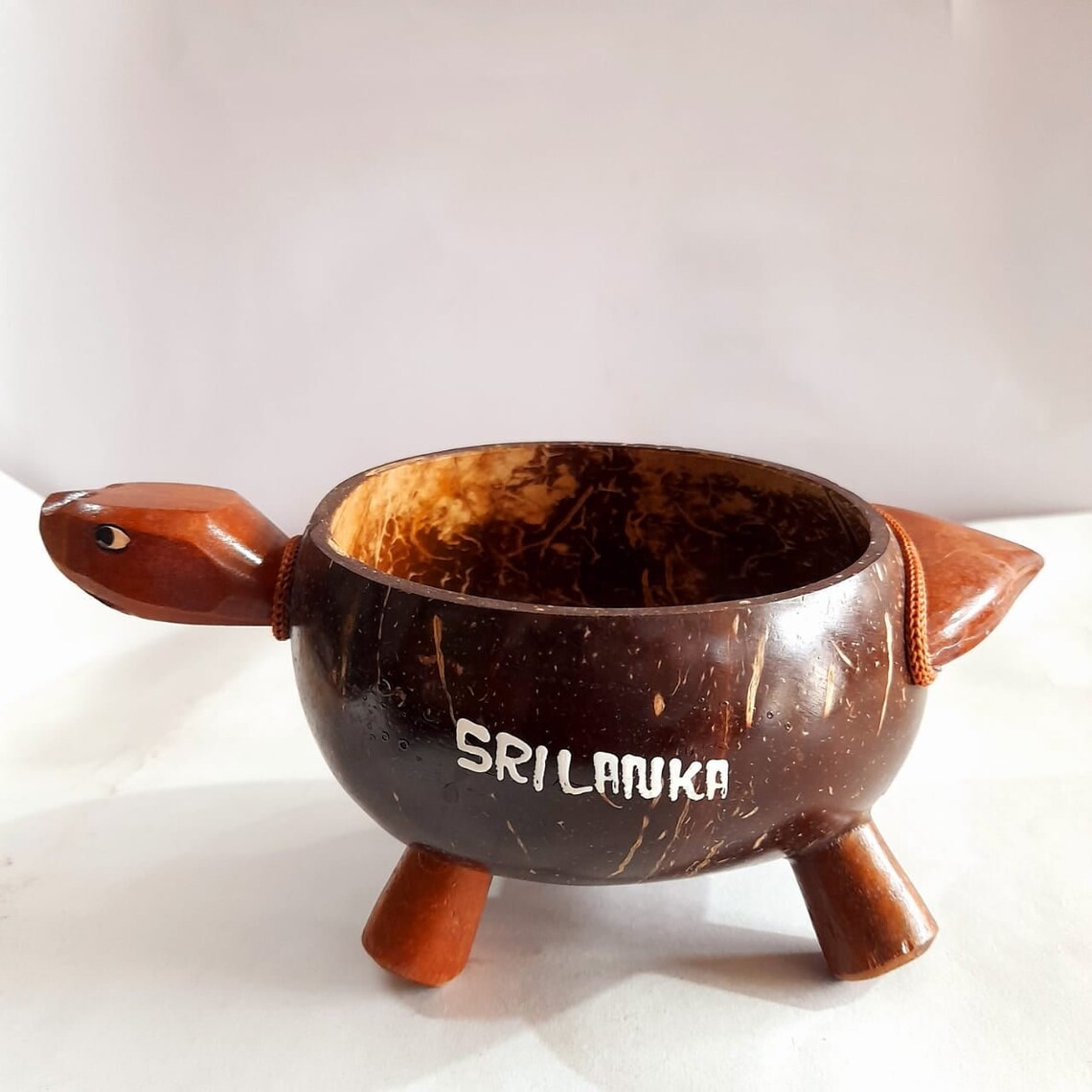 Coconut Shell Serving Bowl Turtle Handmade Tableware Salad Rice and ...
