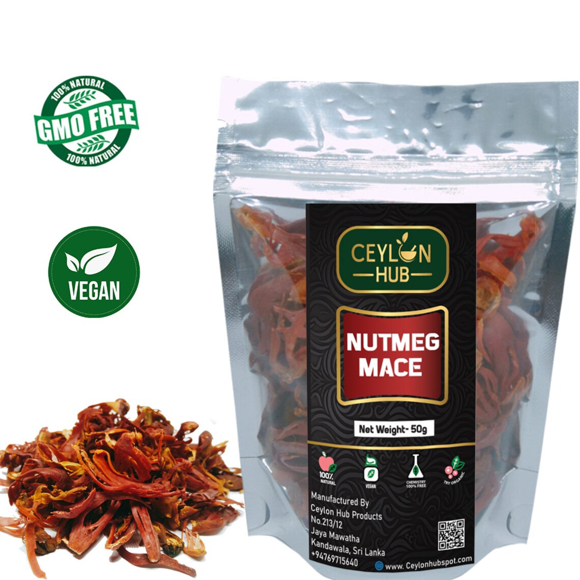 A+ Nutmeg Mace Organic Dried Spices Quality Ceylon Whole Myristica ...