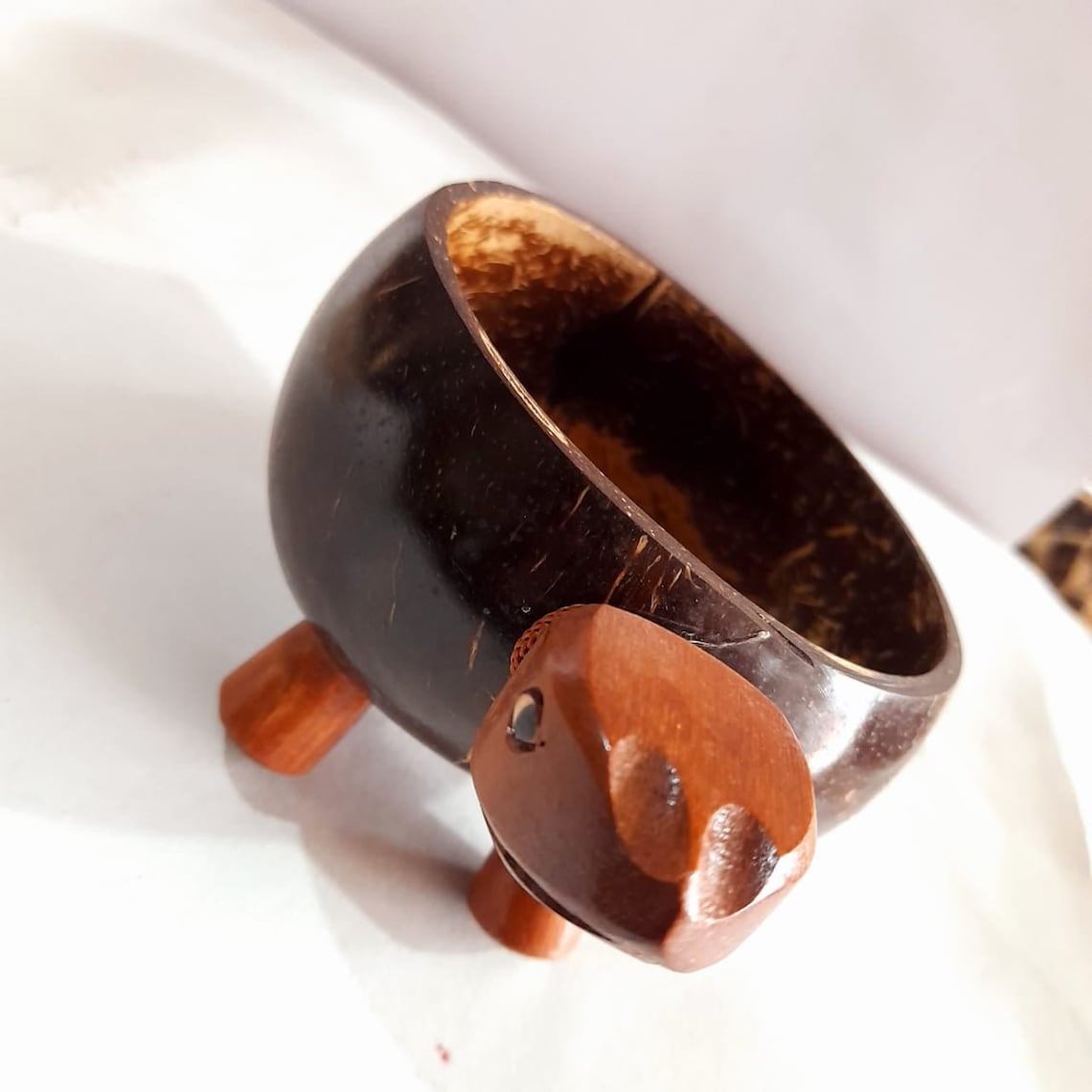 Coconut Shell Serving Bowl Turtle Handmade Tableware Salad Rice and ...