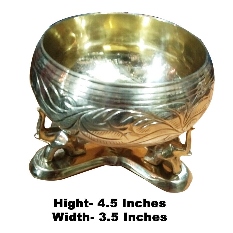 Neue Original Elefant Geschnitzte Messing Schüssel Sri Lanka Vintage ...