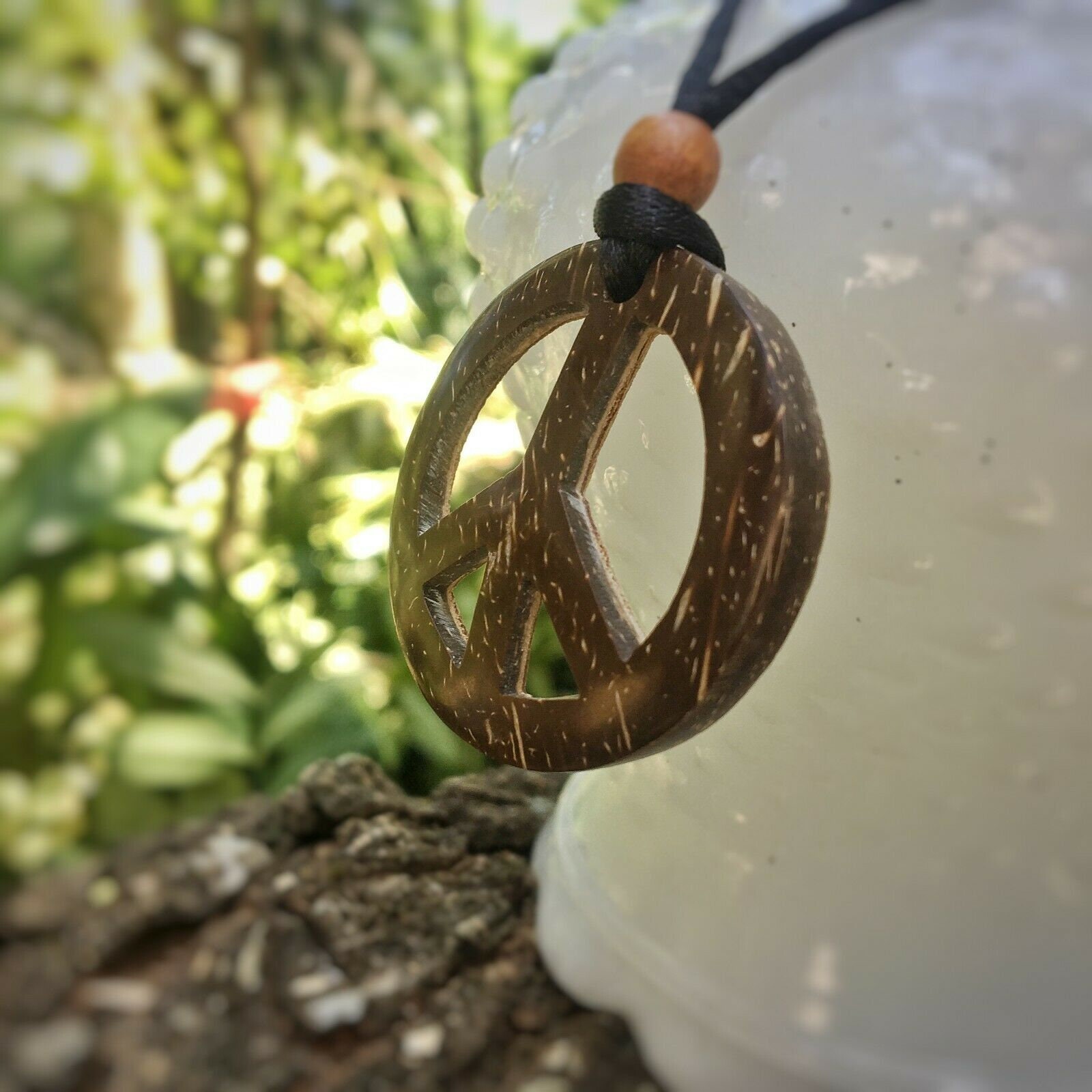 Coconut Shell Pendant With Necklace Handmade Unique Vintage Design ...