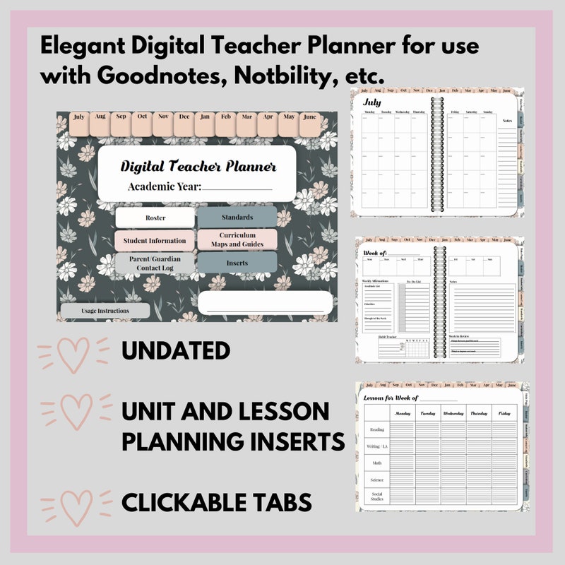 Teacher Digital Planner - Etsy