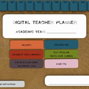 Digital Teacher Planner // Leather Look DOWNLOAD // for Use With ...