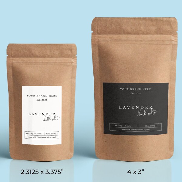 Pouch Labels Template - Etsy