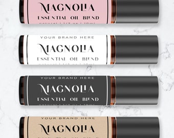 Essential Oil Roller Bottle Labels Template Printable Roller | Etsy