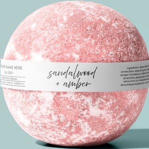 Bath Bomb Label Template, Printable Bath Bomb Belly Bands Wrap Labels ...