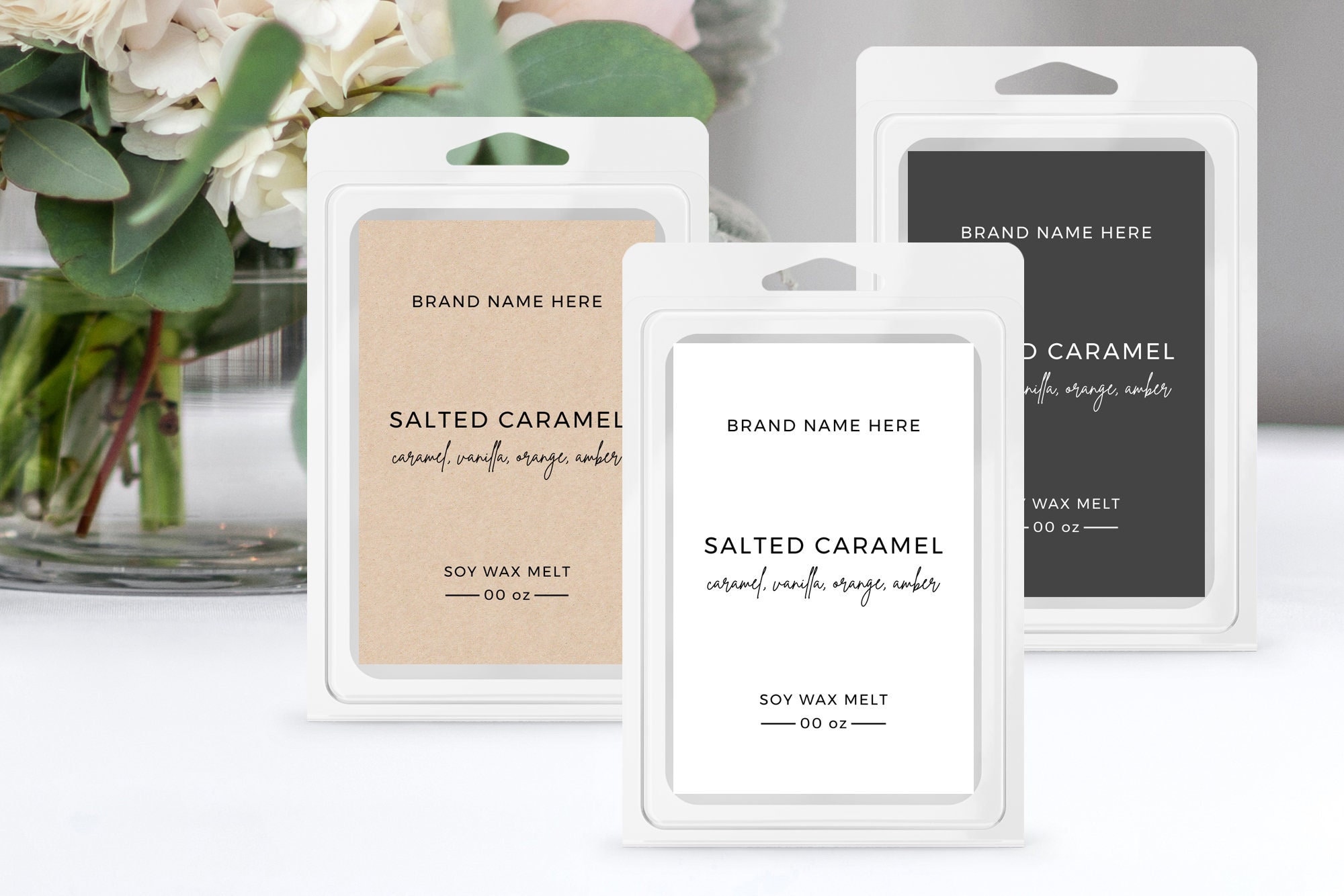 Wax Melt Label Template Printable Wax Melts Labels Rectangle | Etsy