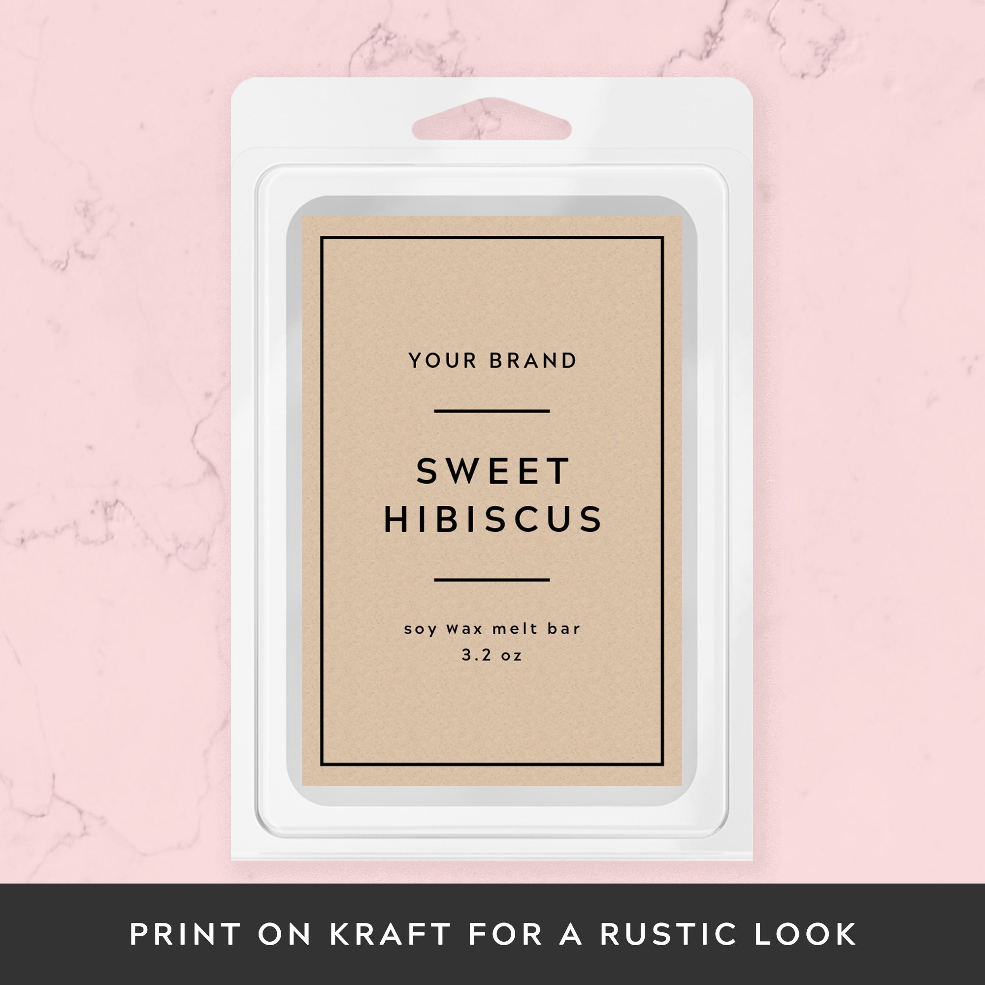 Wax Melt Packaging Label Template Printable Minimalist Wax | Etsy