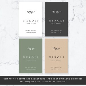 Wax Melt Packaging Labels, Printable Soy Wax Melts Bar Label Stickers ...