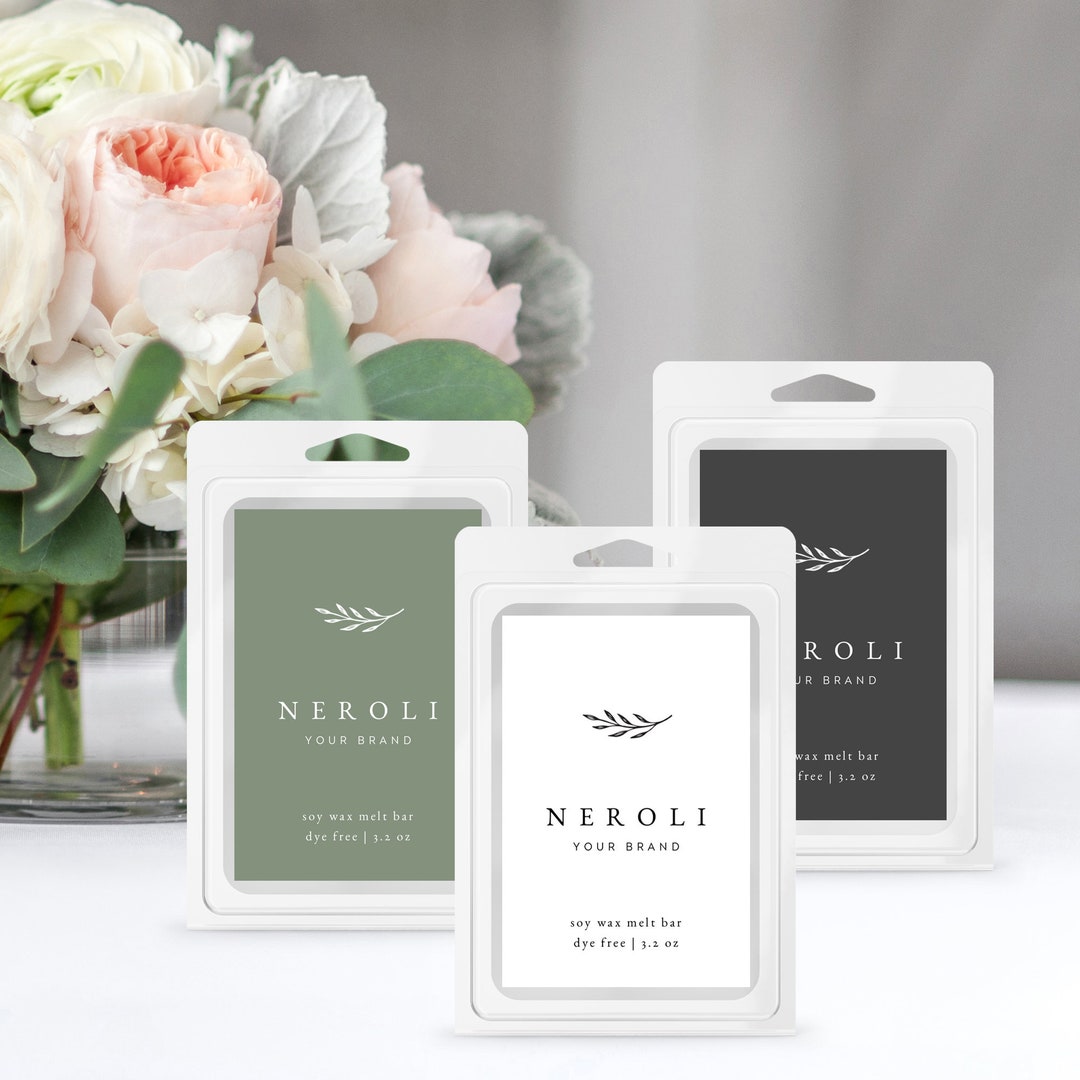 Wax Melt Packaging Labels, Printable Soy Wax Melts Bar Label Stickers ...