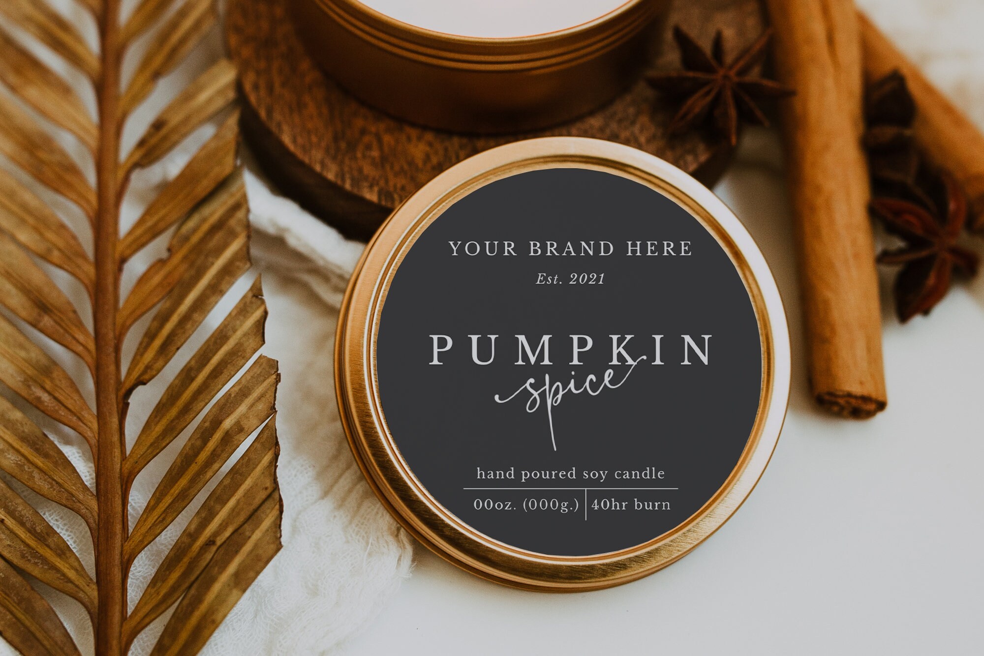 Narrow Candle Jar Label Template Printable Candle Tin Labels | Etsy