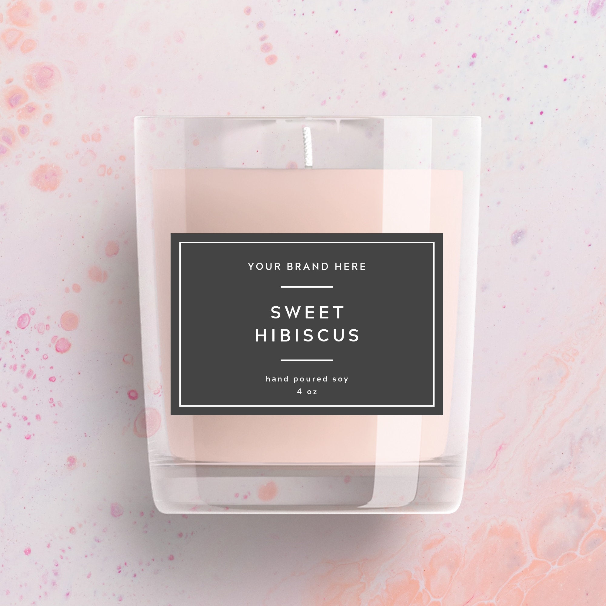 Rectangle Candle Jar Label Template Printable Minimalist | Etsy