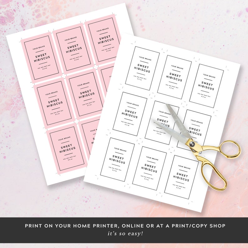 Wax Melt Packaging Label Template Printable Minimalist Wax Etsy UK