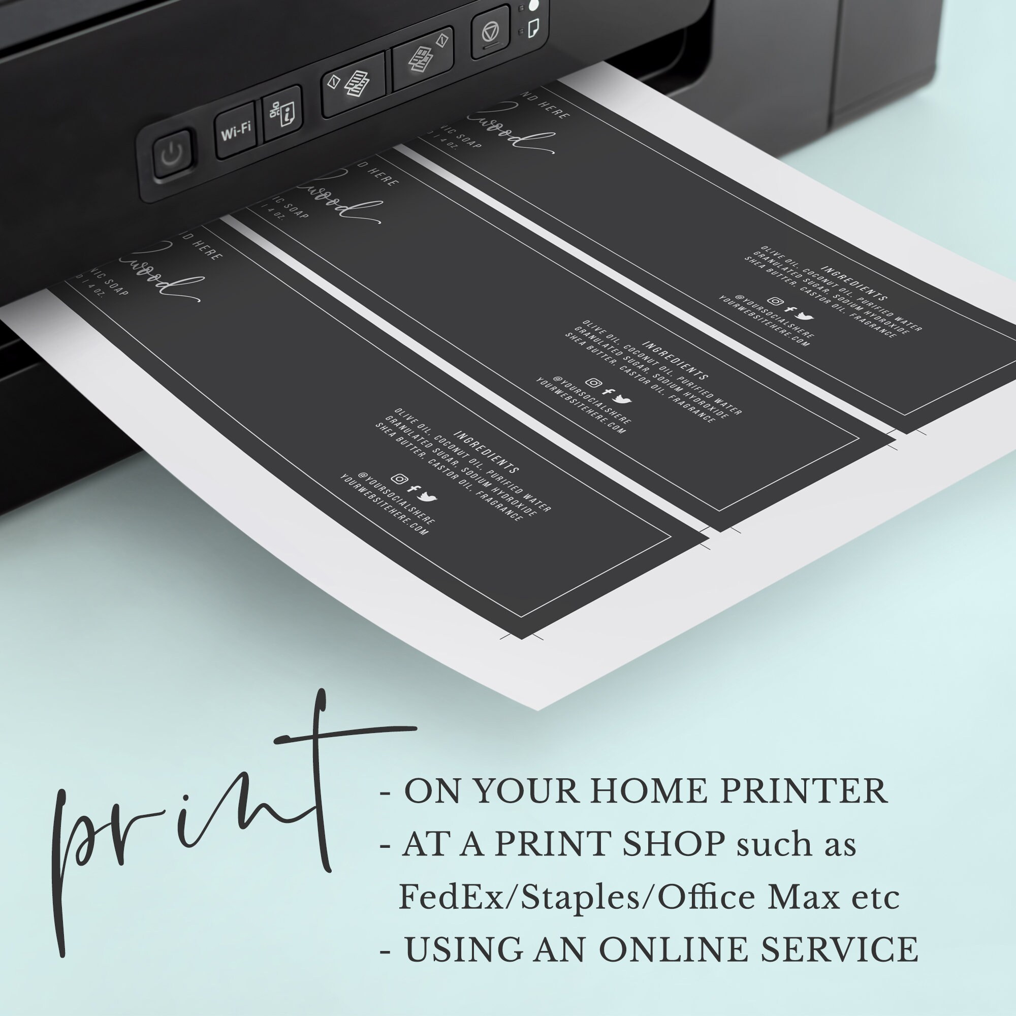 Soap Wrap Label Template Printable Handmade Soap Wrapper | Etsy