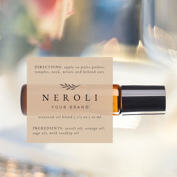 Essential Oil Roller Bottle Labels Template Printable Roller | Etsy Canada