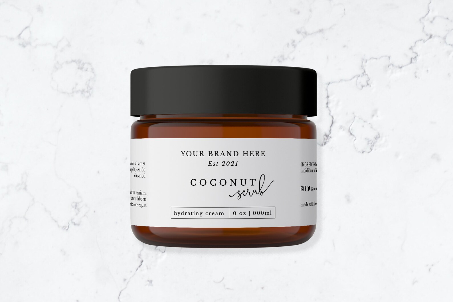Editable Body Product Label Template Wrap Around Body Butter - Etsy