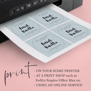 Round Candle Label Template, Printable Circle Candle Label, Editable ...