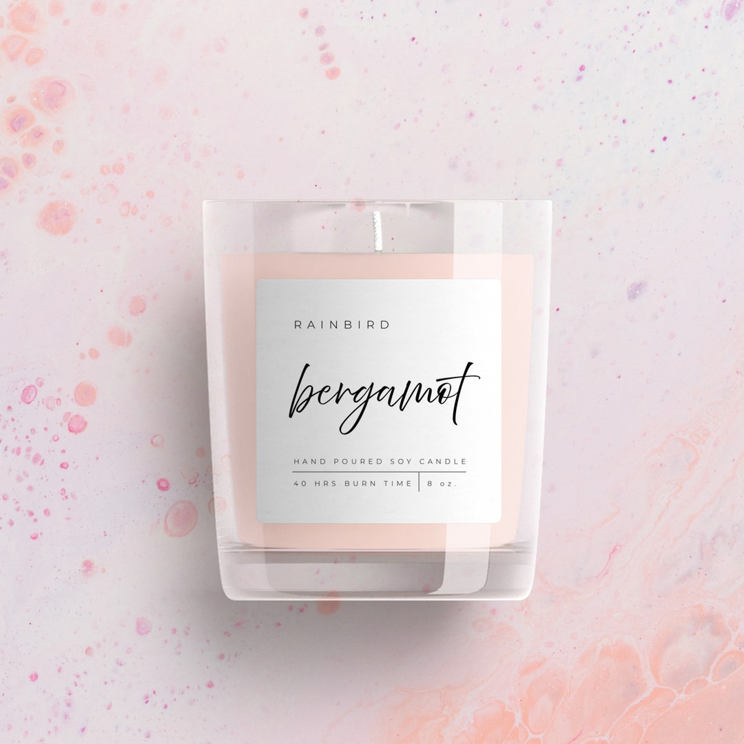 Printable Candle Label Template, Minimalist Square Product Packaging ...