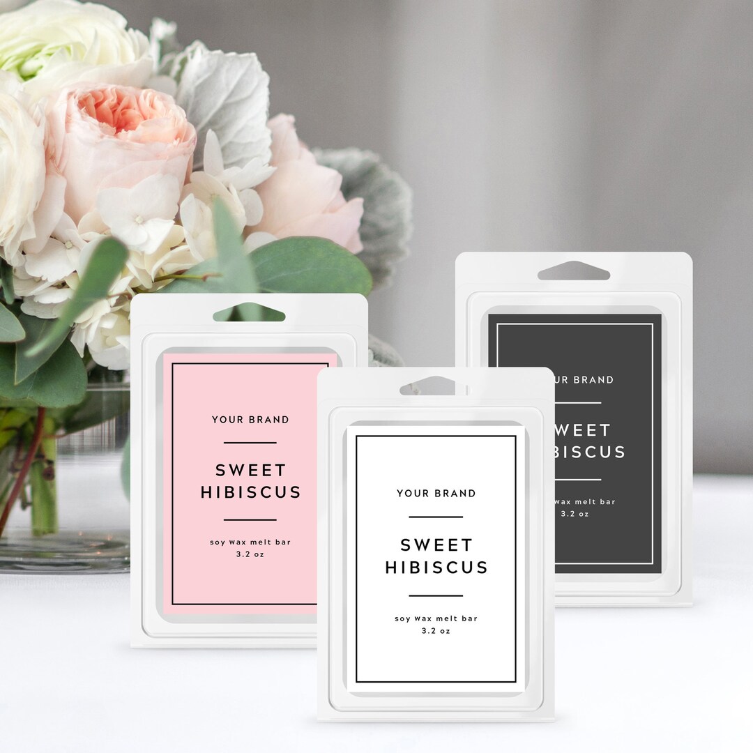 Wax Melt Packaging Label Template, Printable Minimalist Wax Melts ...