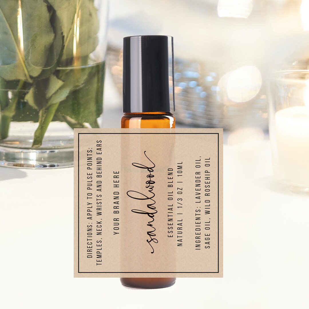 Essential Oils Label Template, Printable Essential Oil Roller Bottle ...