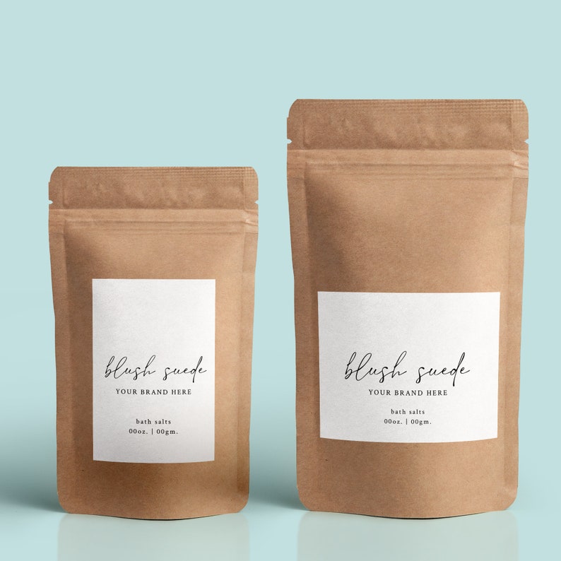 Bath Salts Label Template Printable Stand up Pouch Labels | Etsy