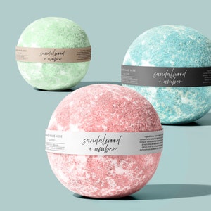 Bath Bomb Label Template, Printable Bath Bomb Belly Bands Wrap Labels ...