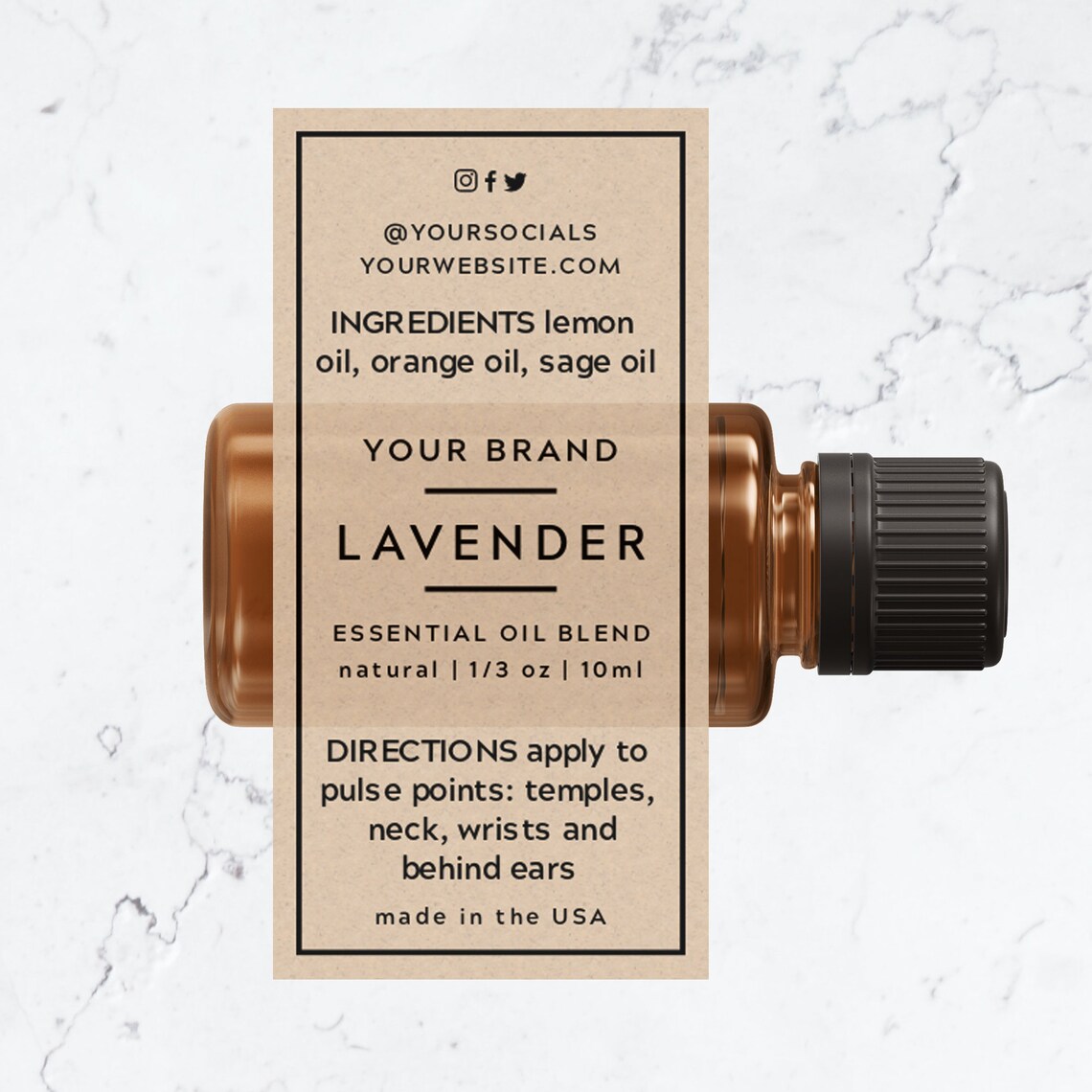 10Ml Bottle Label Template