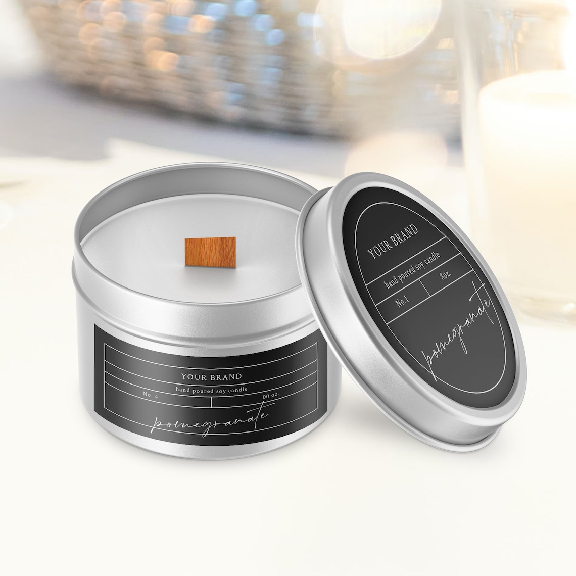 Minimalist Candle Tin Labels Template Printable Wrap Around Etsy