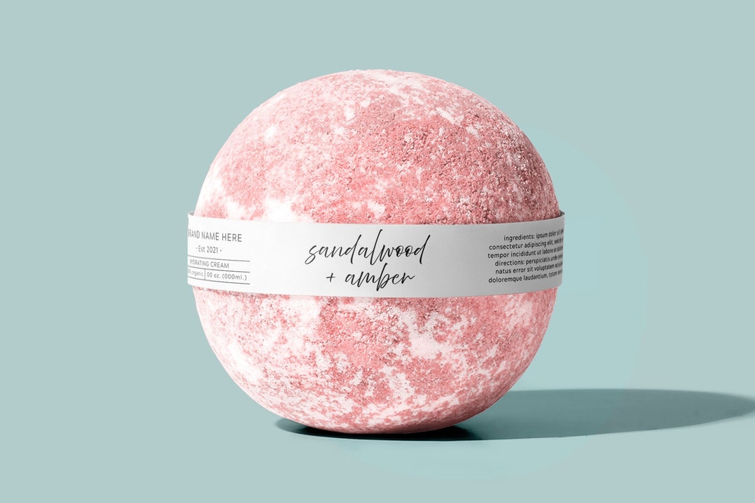 Bath Bomb Label Template, Printable Bath Bomb Belly Bands Wrap Labels ...