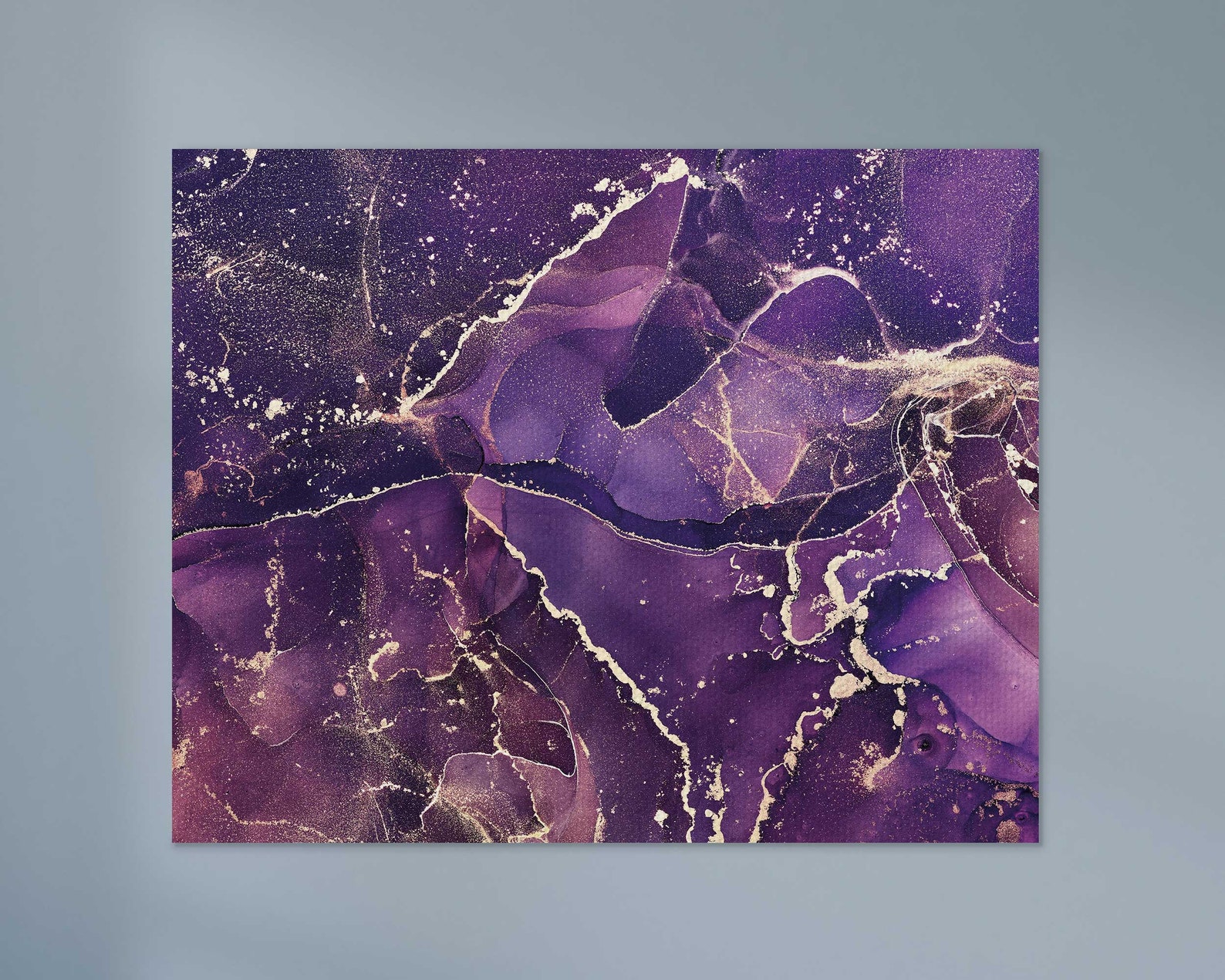 Purple Marble Decorative Art Prints Large Pictures For Living | Etsy