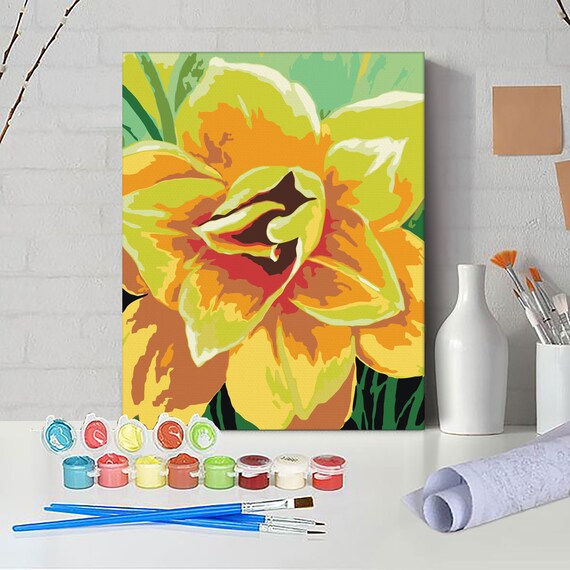 Craft Supplies & Tools Visual Arts Painting Kit Yellow Flower Paint by ...