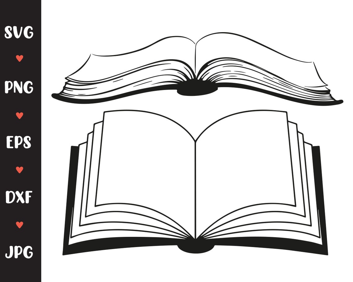 Book Svg Love Read Digital Files Svg Art Design Clear Book | Etsy