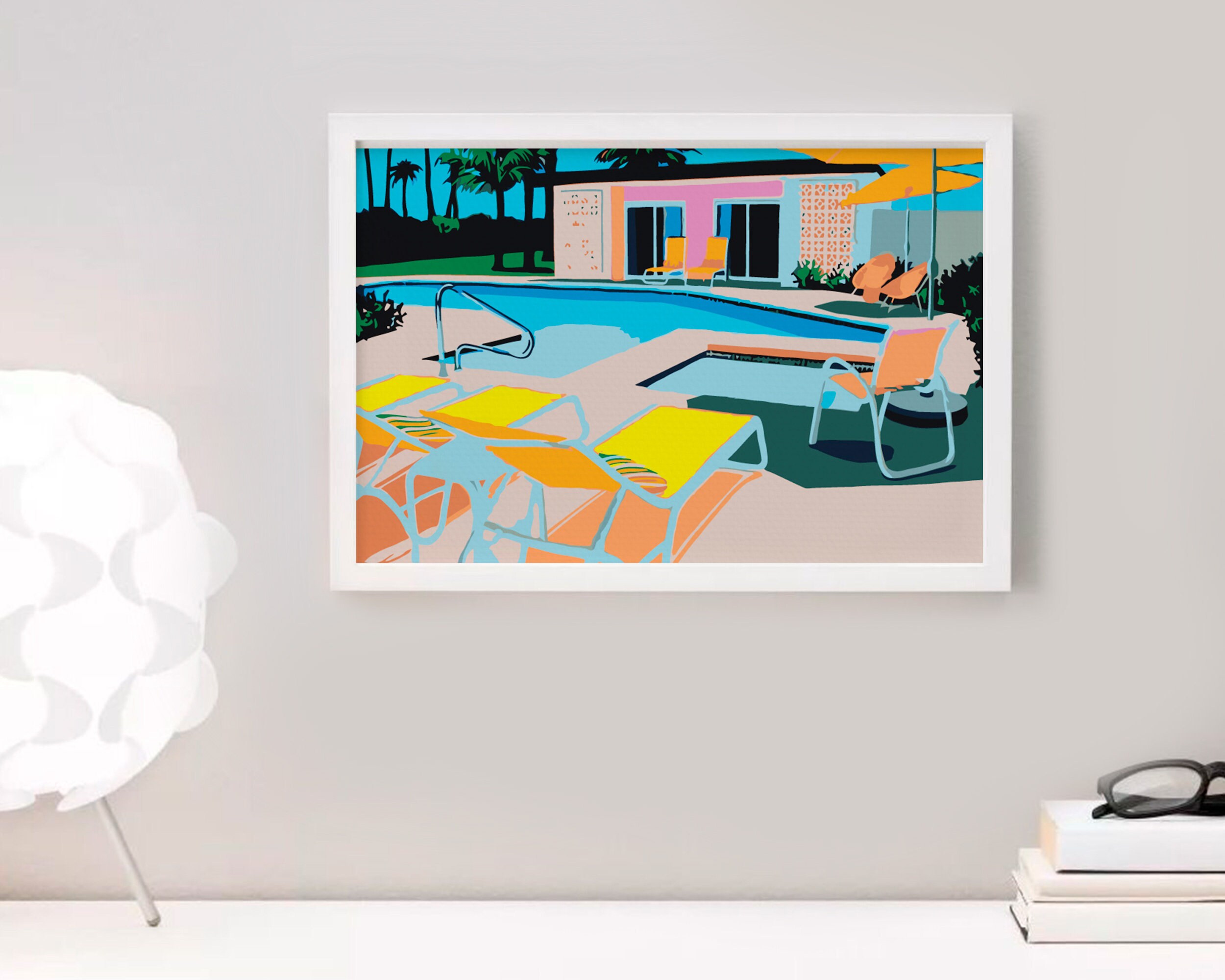 Swimming Pool Oil Painting for Adults Paint by Numbers DIY Kit - Etsy