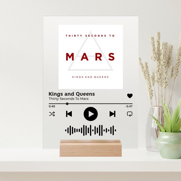 Acrylic Song Poster - Etsy