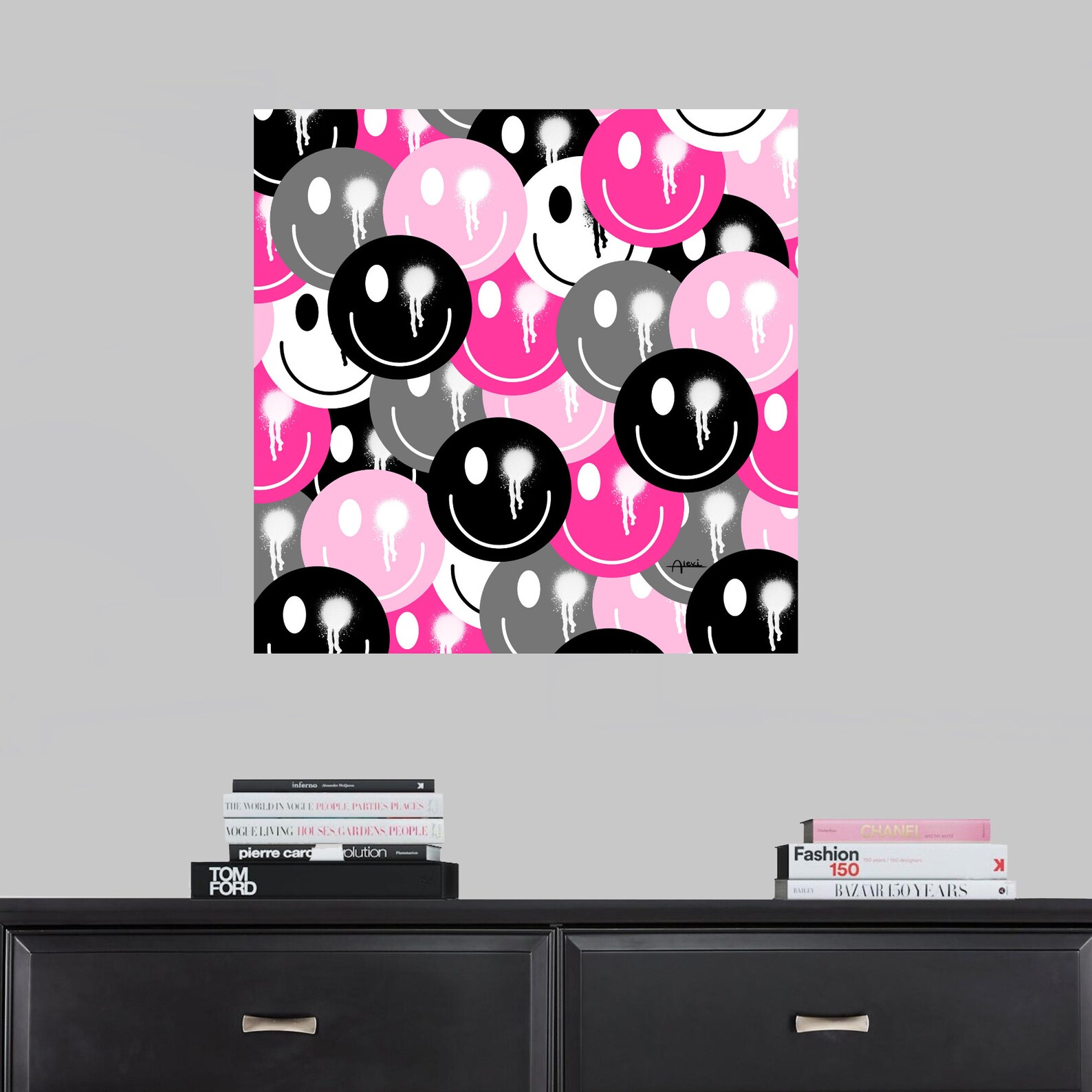 Smiley Canvas Pop Art Decor Smiley Face Art Office Art - Etsy