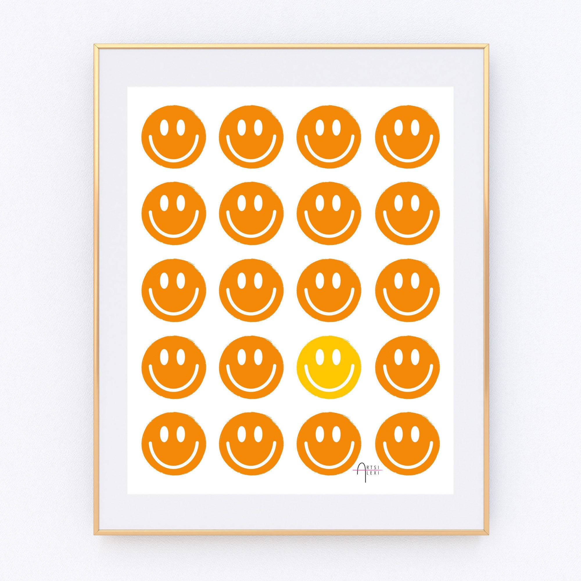 DIGITAL Smiley Poster Set of 3 Smile Art Print Set - Etsy