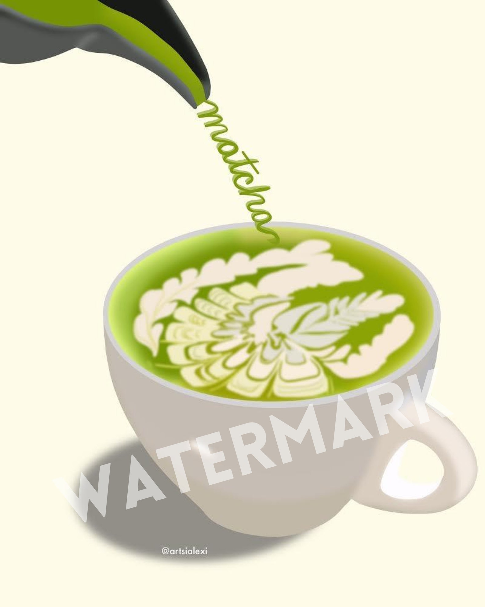 Matcha Print Matcha Poster Green Tea Lover Matcha Wall - Etsy