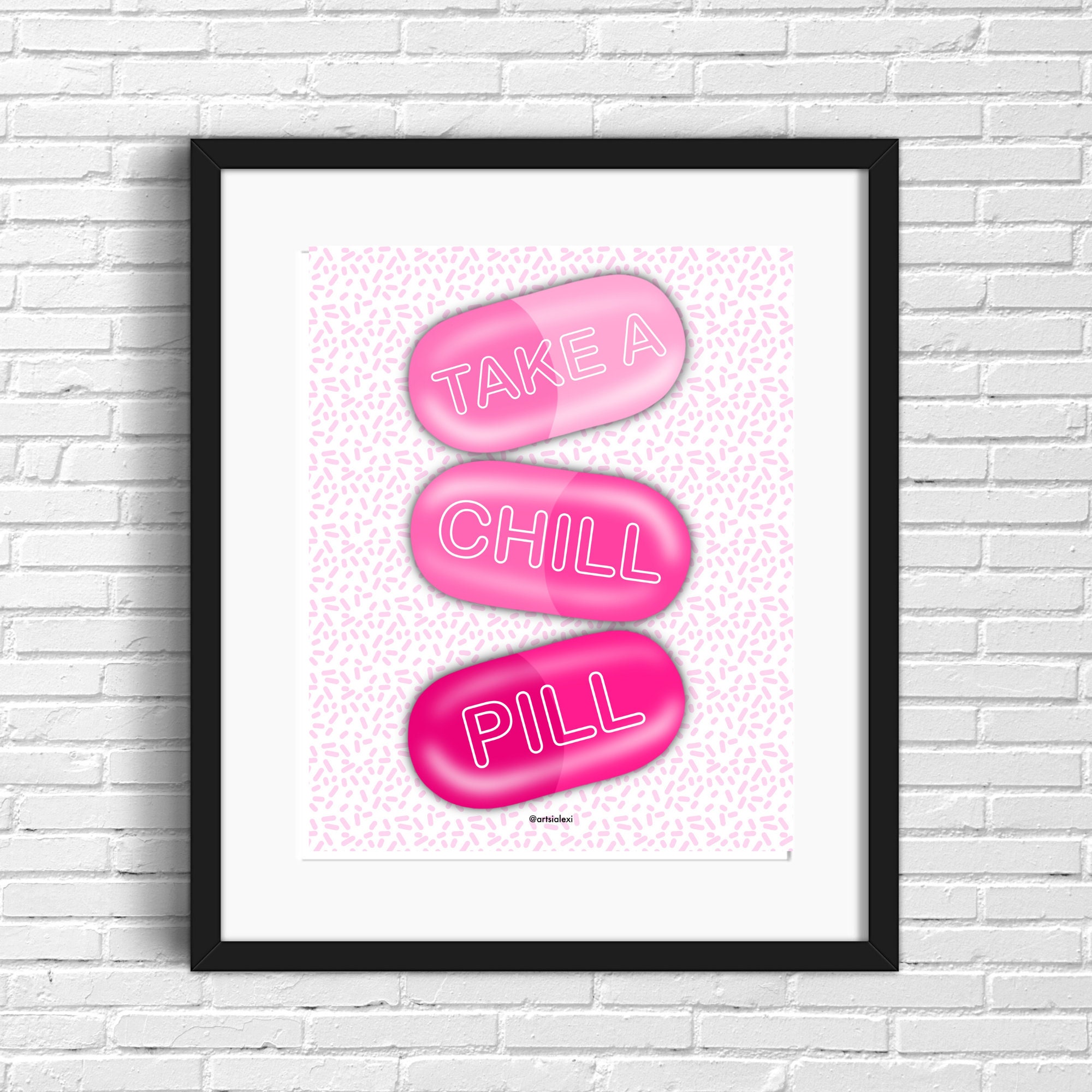 Chill Pill Print Pharmacist Gift Office Decor | Etsy