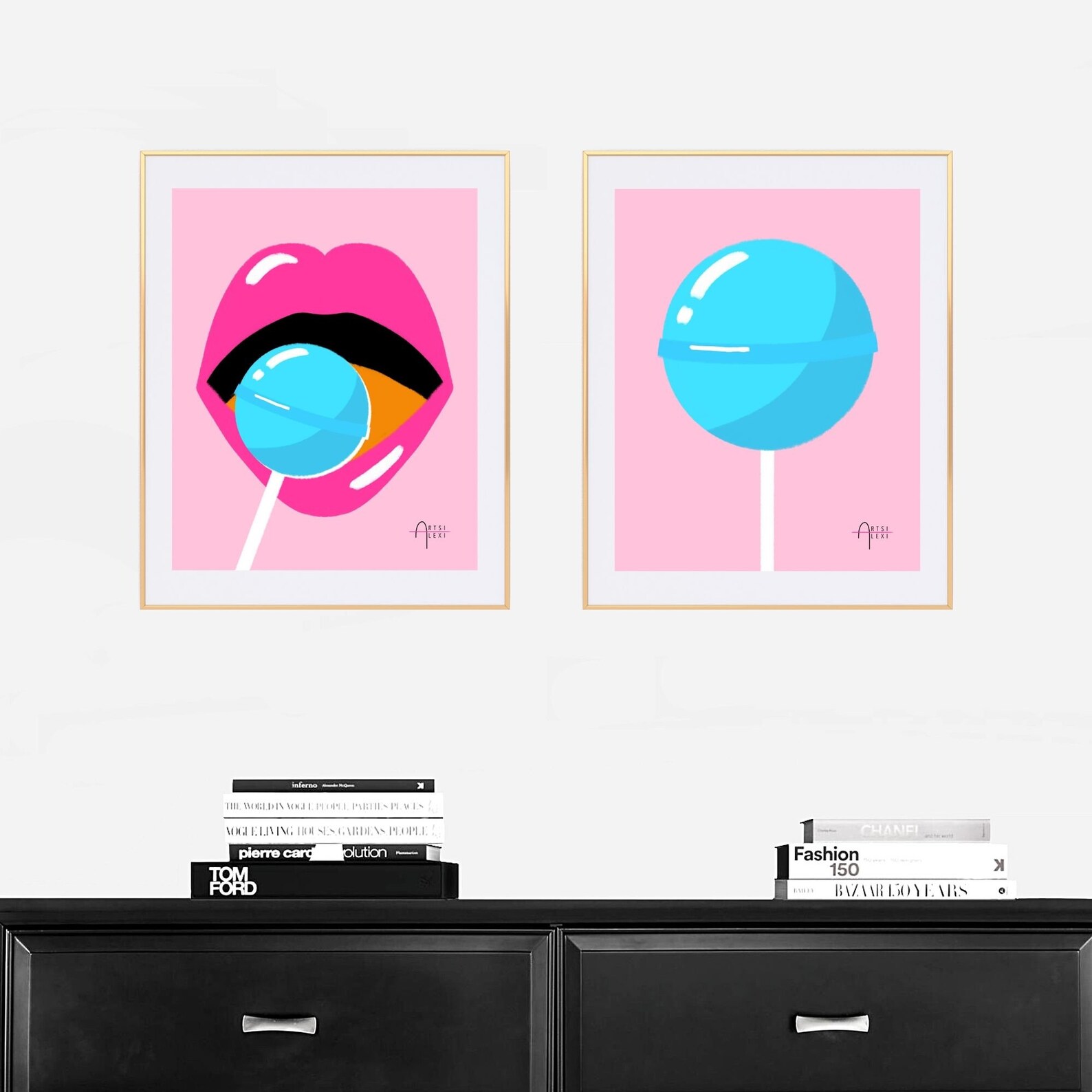 DIGITAL Lollipop Art Candy Shop Decor Kitchen Art Candy | Etsy