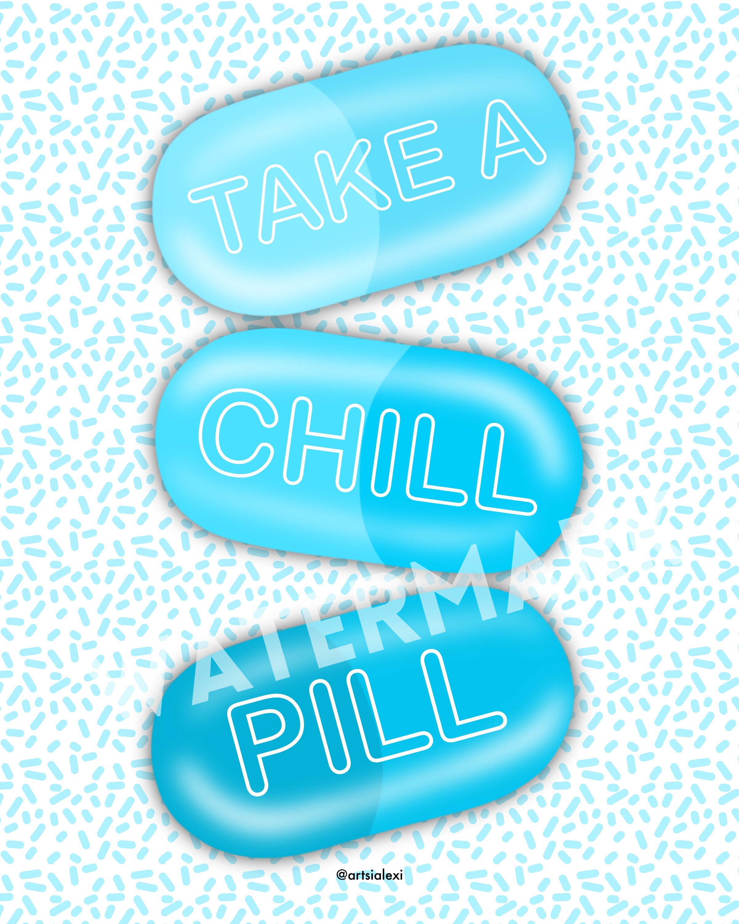 Chill Pill Print | Pharmacist Gift | Office Decor | Motivational Quote ...