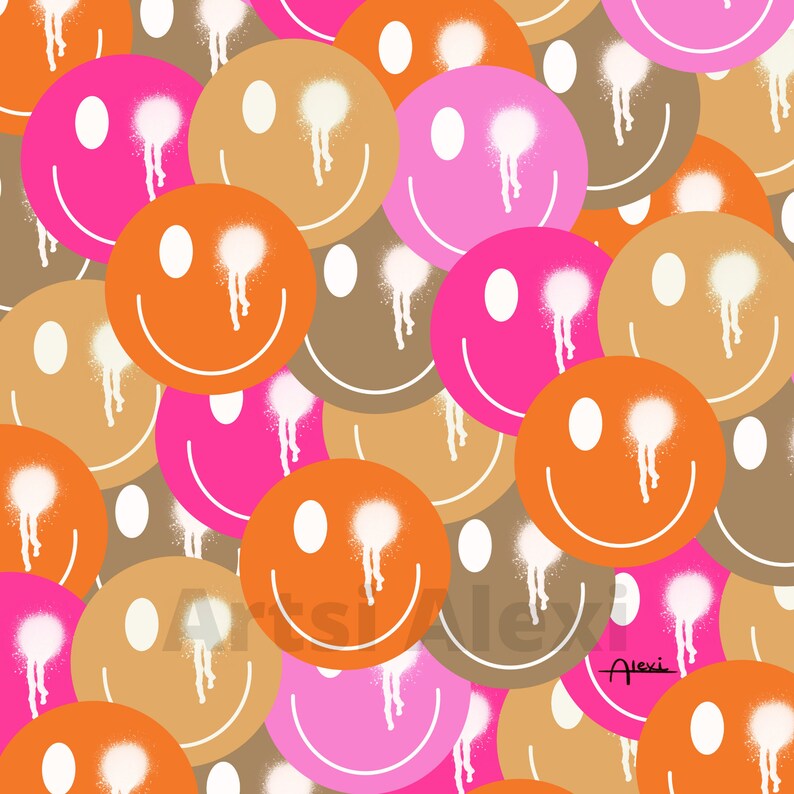 Smiley Canvas Pop Art Decor Smiley Face Art Office Art - Etsy