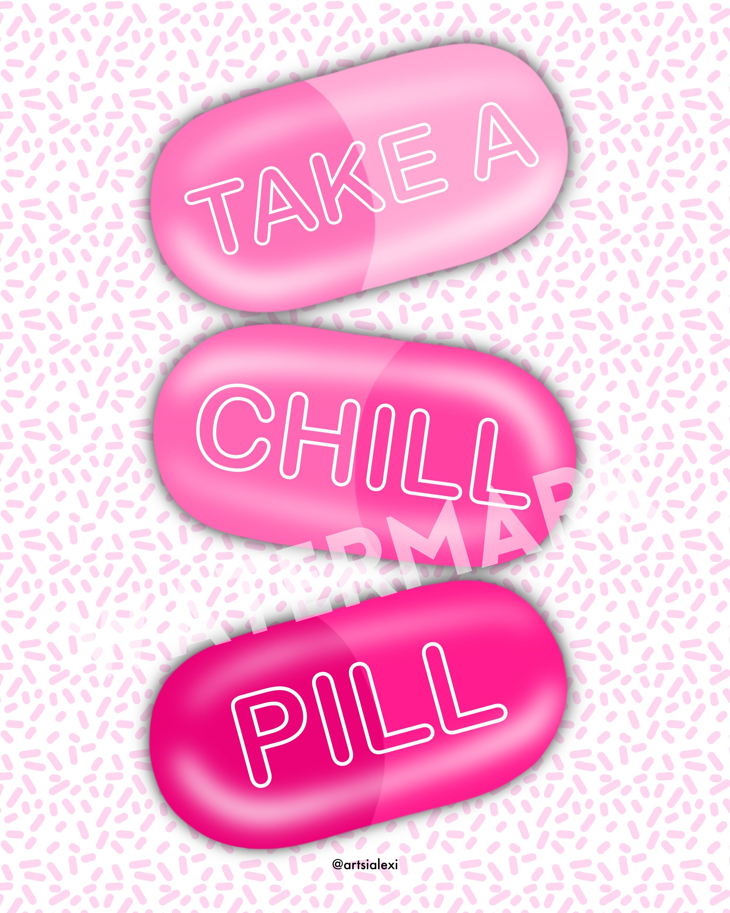 Chill Pill Print Pharmacist Gift Office Decor | Etsy